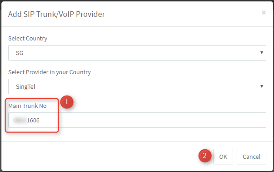 Configuring Singtel SIP Trunk - Call4tel