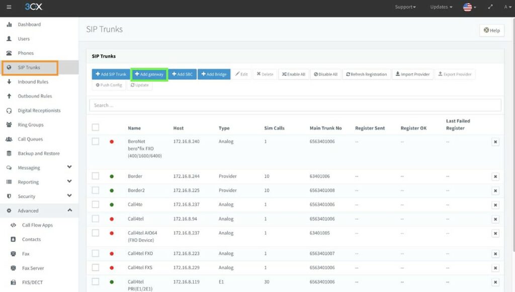 Configuring the 3CX E1 Gateway - Call4tel
