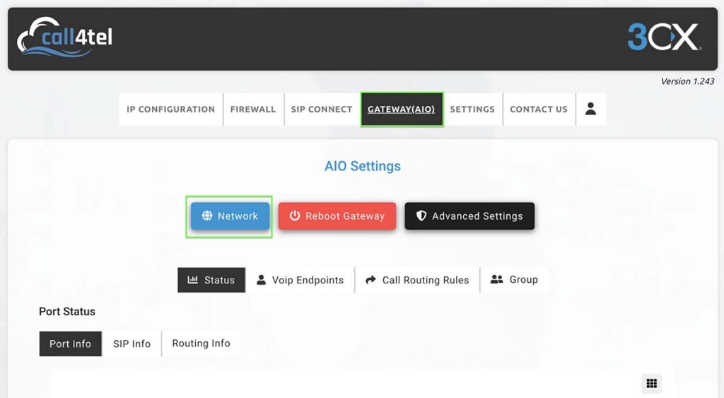 3CX Appliance Configuration - SBC & Gateway