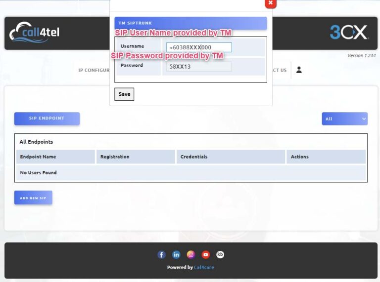 TM MPLS Line configuration with NX-32 VoIP Gateway