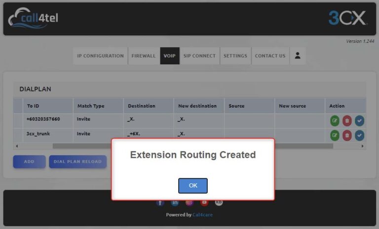 TM MPLS Line configuration with NX-32 VoIP Gateway