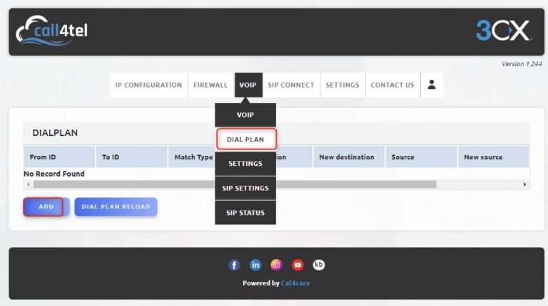 TM MPLS Line configuration with NX-32 VoIP Gateway